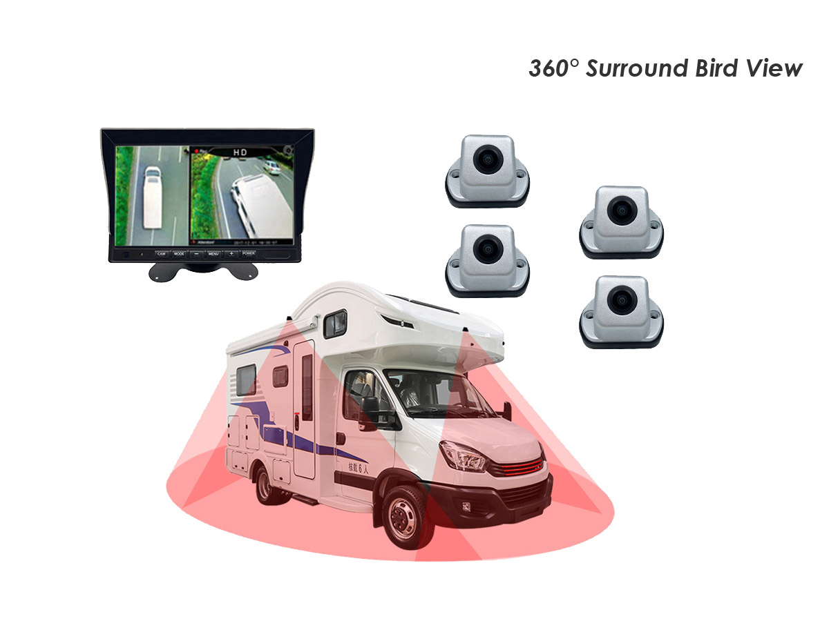 3D 360° Surround Bird View AVM Camera System for cargo Vans