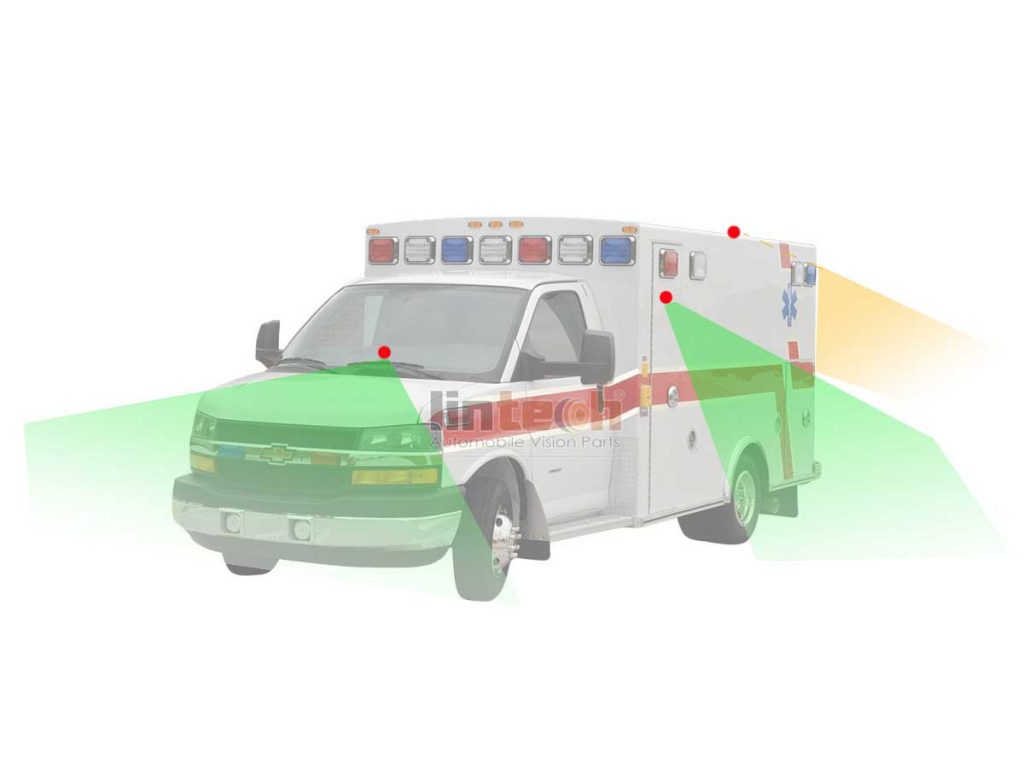 360° SURROUND VIEW 4 DVR Recording camera SYSTEM for Ambulance