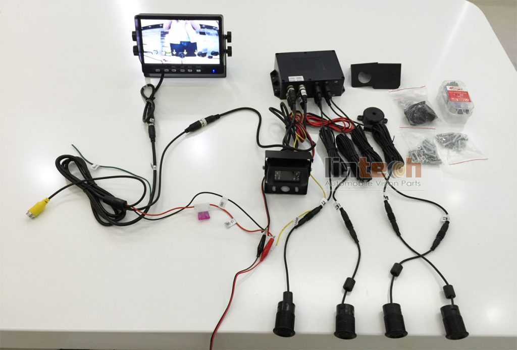 7 inches Monitor Front and Rear Parking Sensors Camera System, T-R8-B ...