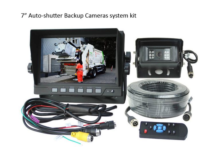 7” Auto-shutter Rear view Camera system for refuse & waste Trucks
