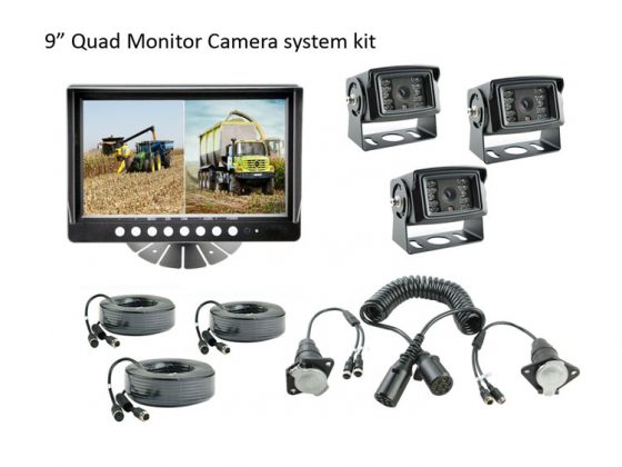 9” Quad Monitor Blind Area Camera system for Agriculture Tractor trailers