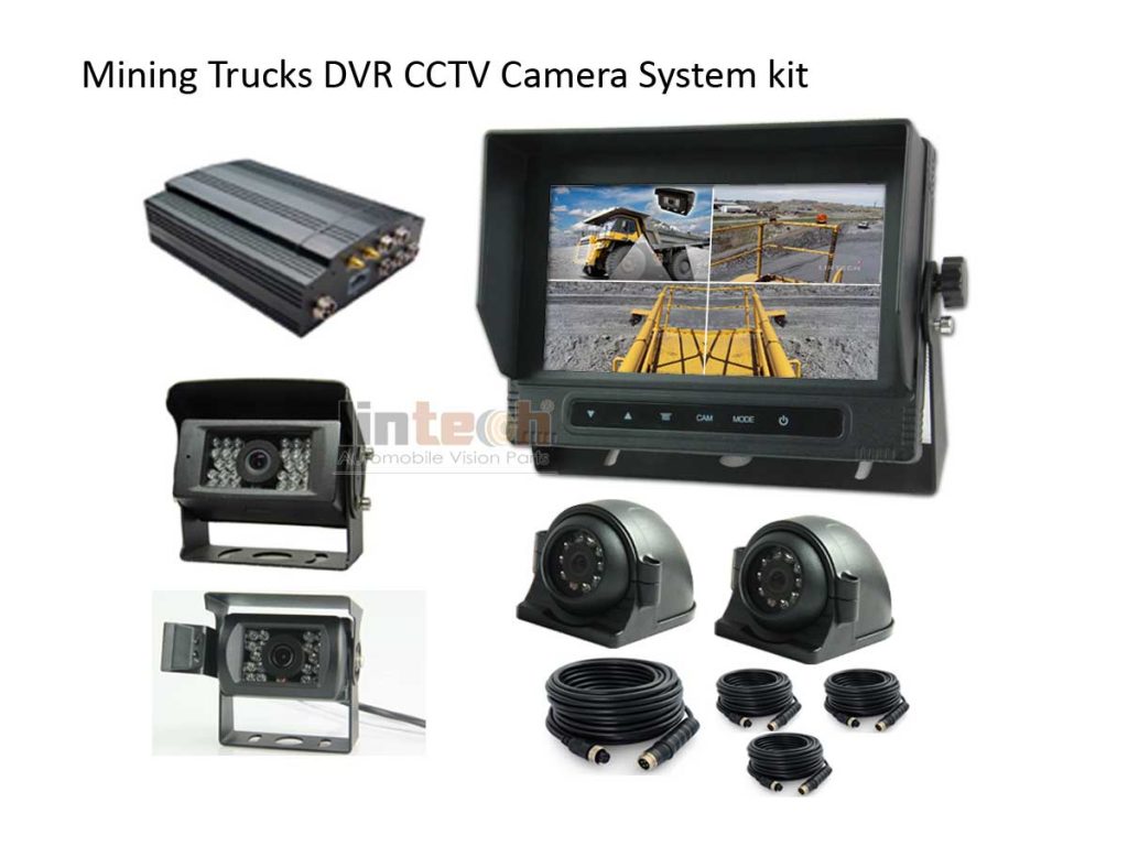 7” Heavy duty Cameras DVR CCTV System for Mining trucks