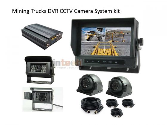 7” Heavy duty Cameras DVR CCTV System for Mining trucks