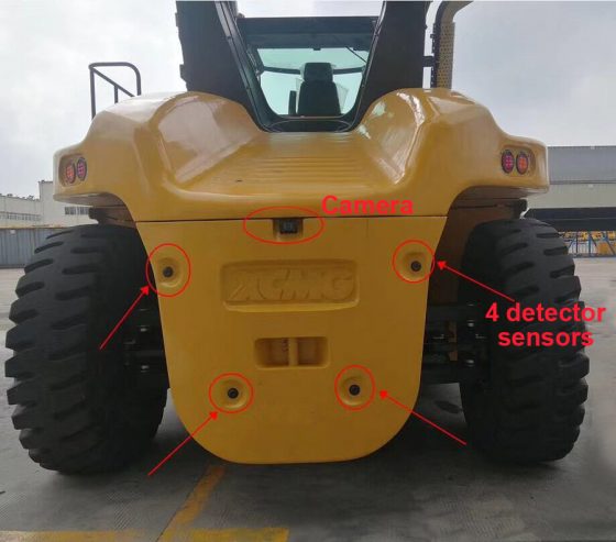 Forklift truck reverse sensor systems