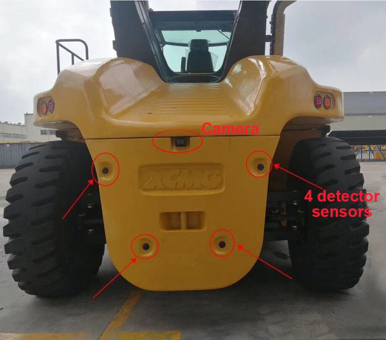 Forklift truck reverse sensor systems