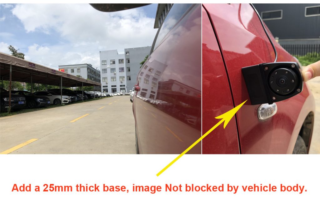 Wedge base for Mini Side View Cameras - Lintech